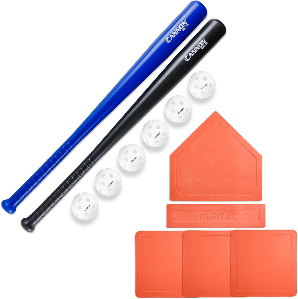 Cannon Sports Plastic Baseball Bat and Ball Set with Base