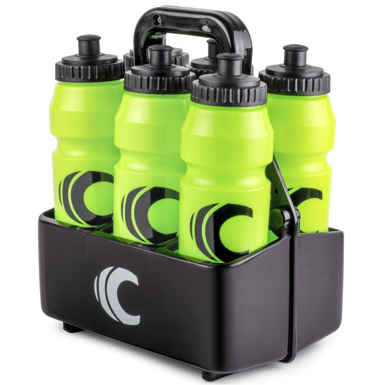 Squeeze Water Bottle with Straw Lid 1-Liter 6-Pack with Bottle Carrier ...
