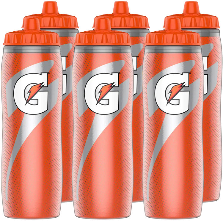 Gatorade Orange 30oz Insulated Squeeze Water Bottle, 6 Pack – Cannon Sports