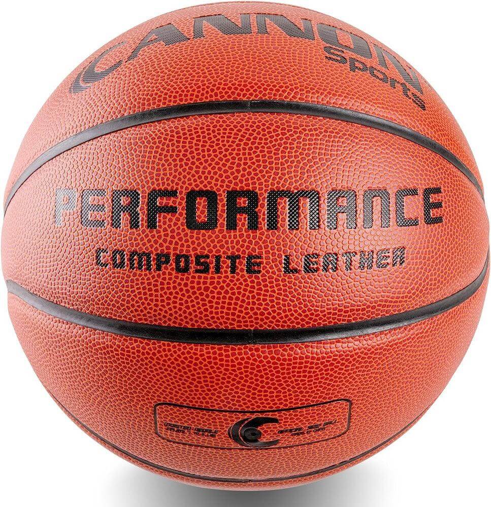 Official Size Leather Composite Basketball with Ball Pump, Orange ...