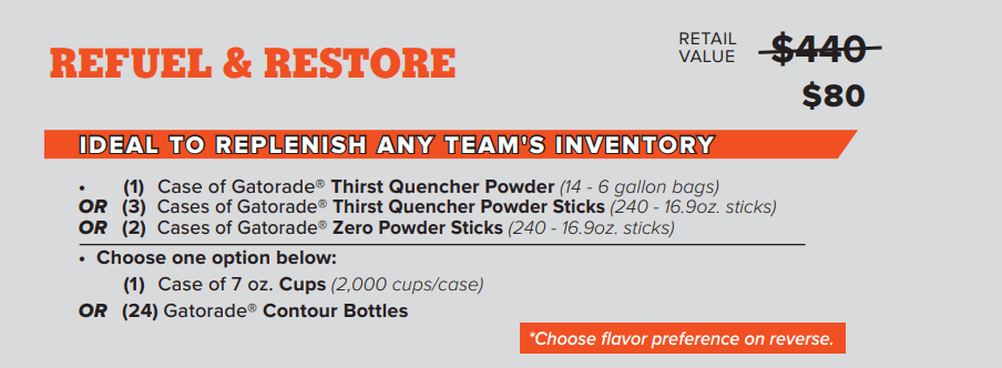 Gatorade Refuel and Restore (High Schools Only) – Cannon Sports